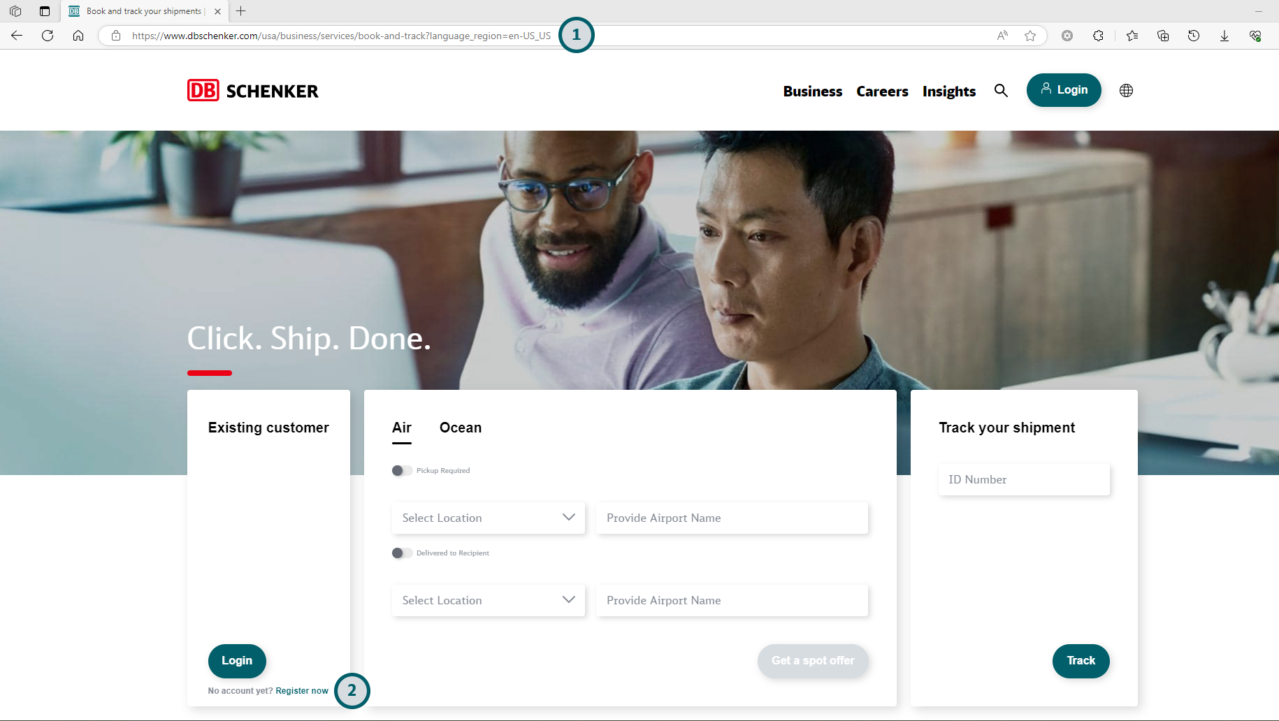 DB SCHENKER | connect registration for customers