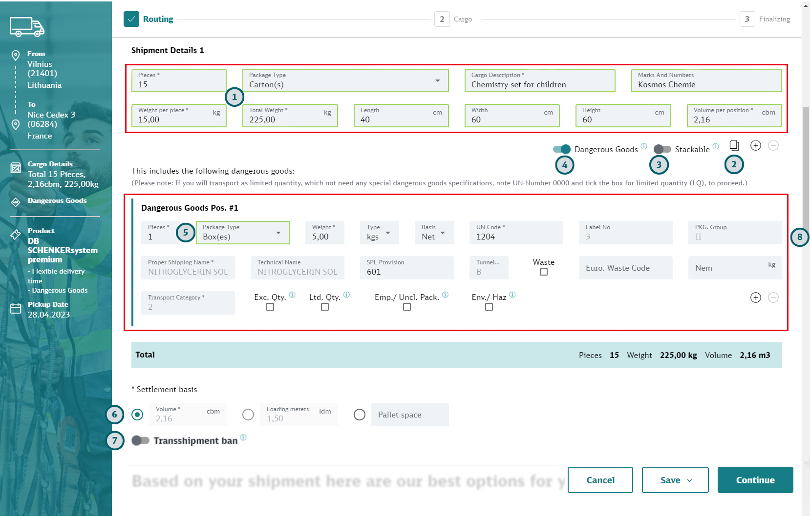 Create Contractual Land Bookings