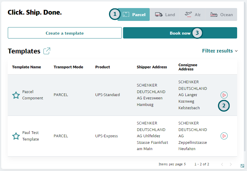 Create Parcel Bookings