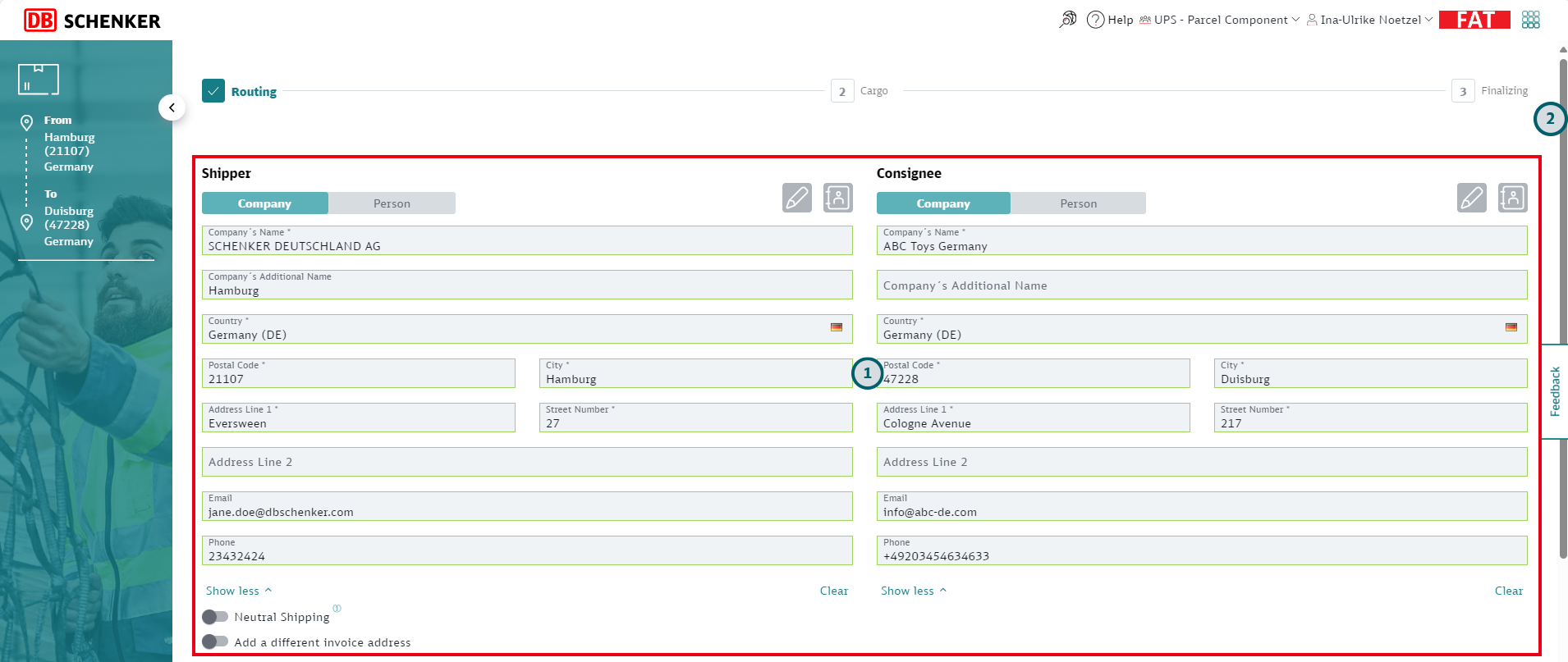 Create Parcel Bookings