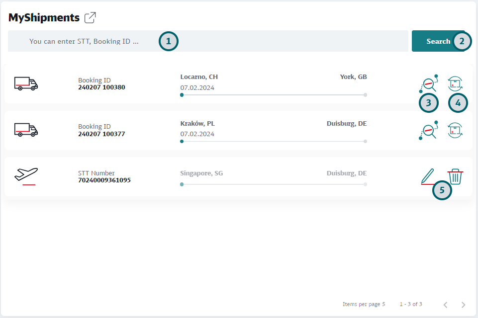 Search and Maintain Bookings
