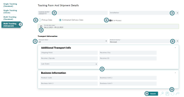Tracking your shipment with WebCOS